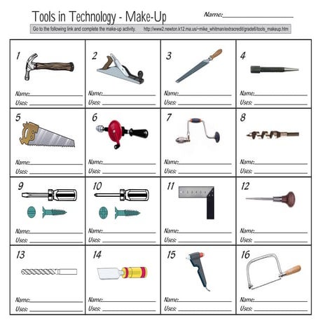 Tools makeup worksheet(1) | PDF