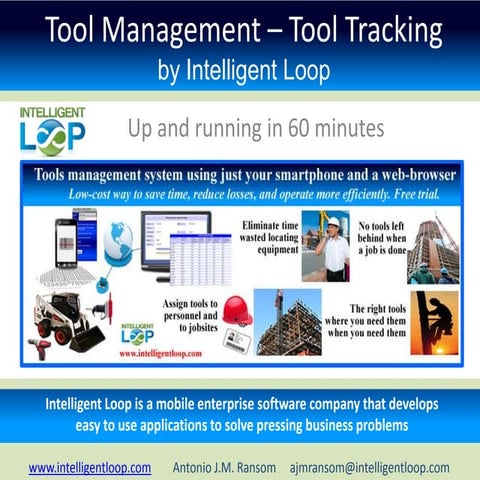 Tool Tracking and Management Using Your Android Device | PPT