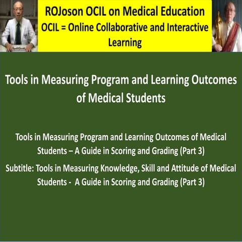 Tools in Measuring Program and Learning Outcomes - A Guide in Scoring ...