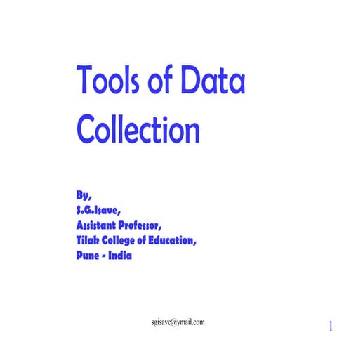 Ppt Data Collection Tools Interview And Questionnaire Questionnaire