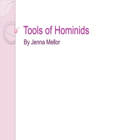 Tools of hominids | PPT