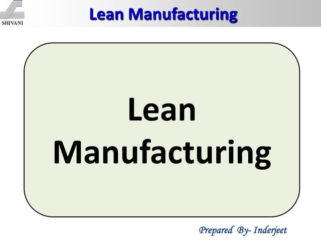 Top 25 lean tools | PPTX