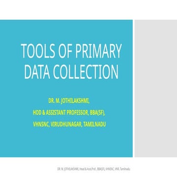 TOOLS OF PRIMARY DATA COLLECTION IN research methodology.pptx