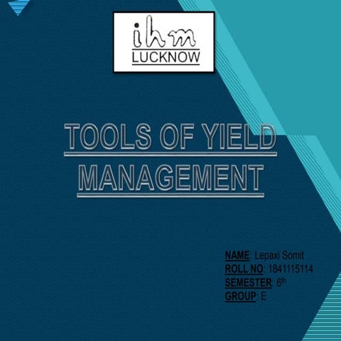 Tools of yield management | PPT