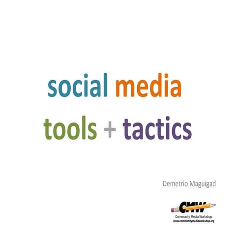 Tools+tactics presentation | PPT