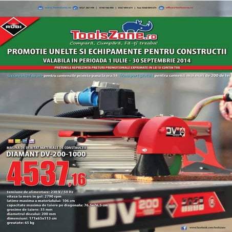 ToolsZone.ro - Promotie unlete si echipamente pentru constructii RUBI | PDF