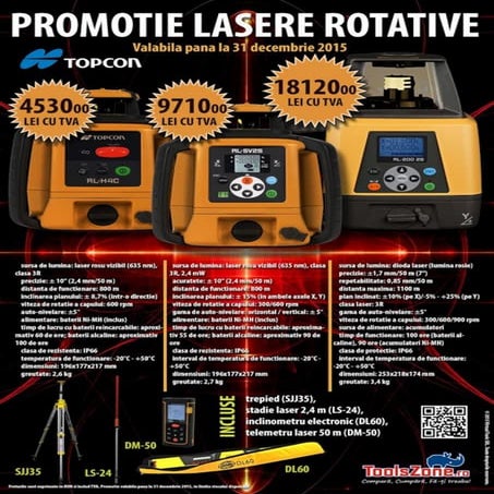ToolsZone.ro - Promotie lasere rotative Topcon | PDF