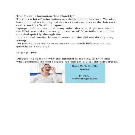 Too Much Information Too QuicklyThere is a lot of information ava.docx