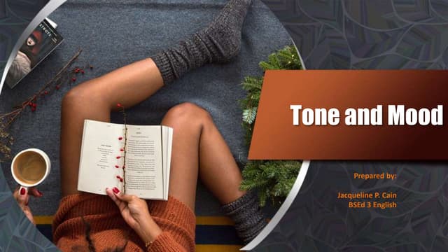 Grade 6 Mood and Tone powerpoint presentation | PPTX