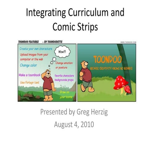 ToonDoo - how to use this exciting cartoon creator in your classroom | PPTX