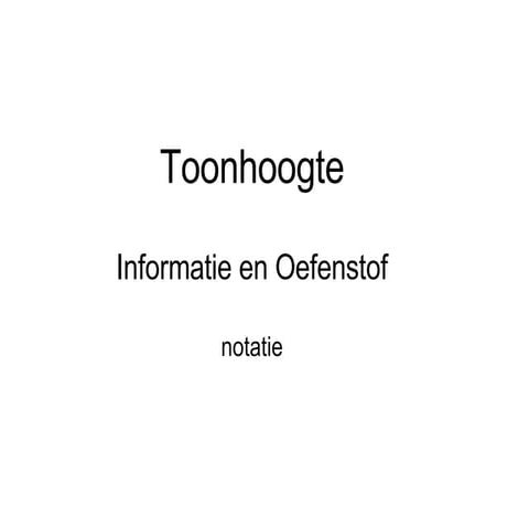 Toonhoogte | PPT