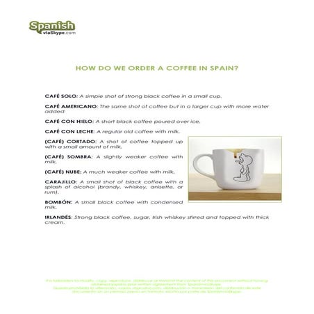 How to order a coffee in Spain? | DOC