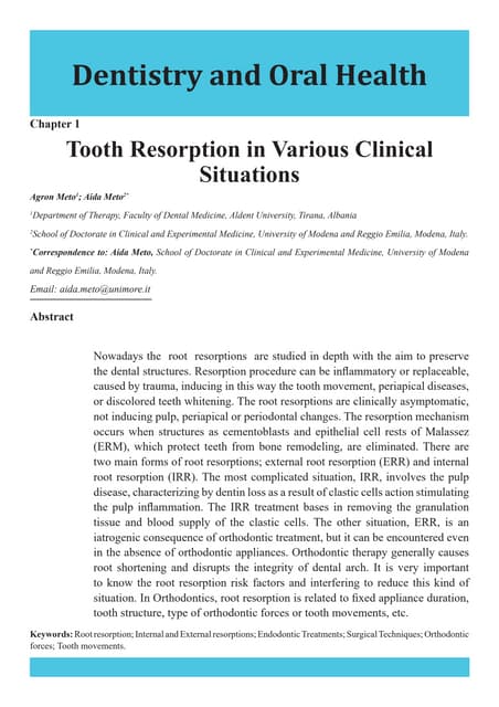 Tooth resorption | PPTX