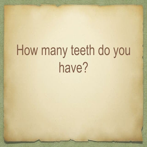 Describing Teeth | PPTX