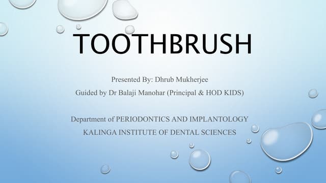 Toothbrush | PPTX