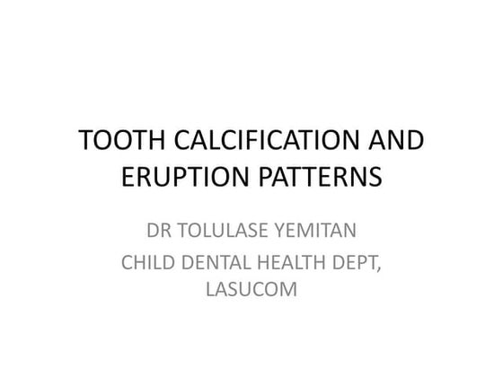 Eruption sequence of primary teeth | PPTX | Dental Health | Diseases ...