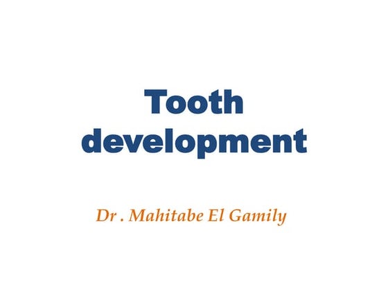 Development of tooth | PPT