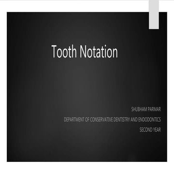 Tooth notation | PPT