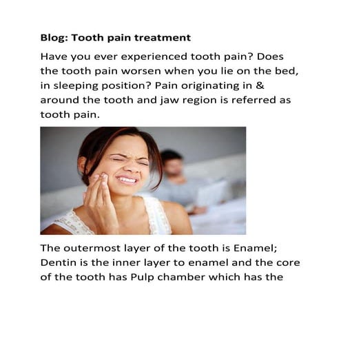 Tooth pain (1) | PDF