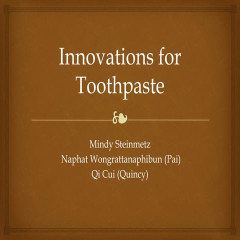 TBUS 320 New Product Toothpaste Presentation | PPT