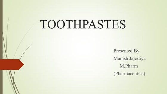 Toothpaste | PPT
