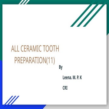 Anterior and posterior teeth preparation for second year, third year ...