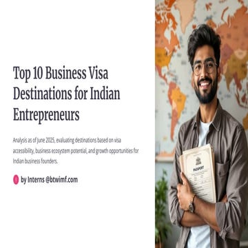 Top 10 Business Visa Destinations for Indian Entrepreneurs | PDF