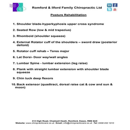 Top 10 posture exercises (2) | PDF