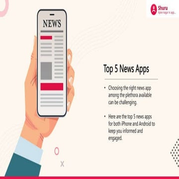 Top 5 News Apps in India in 2024 - Shuru app platform | PPTX