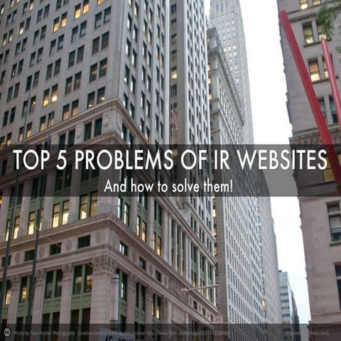 The Top 5 Problems with IR Websites and the Best Practices to Solve ...