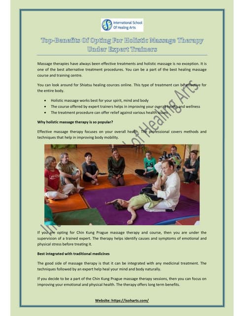 Holistic Massage Therapy Under Expert Trainers Pdf