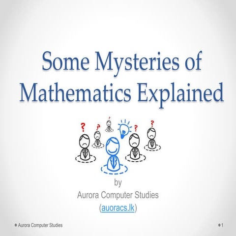 Top mathematics mysteries you must solve yourself now | PPTX