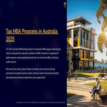 Top MBA Programs in Australia 2025: Universities, Admissions, Fees ...