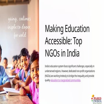 pard-India-Top-NGOs-in-India for education.pptx | Non-Profit ...