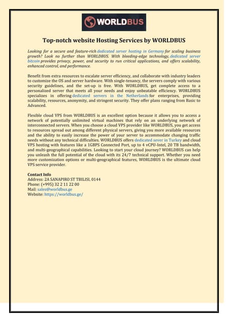 Worldbus Ge presentations