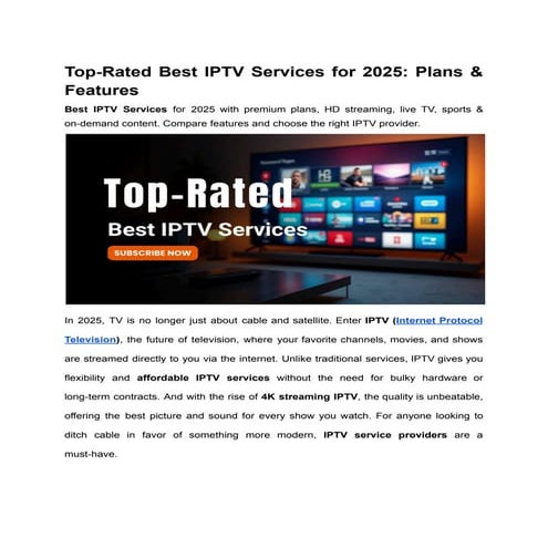 Top-Rated Best IPTV Services for 2025_ Plans & Features.pdf