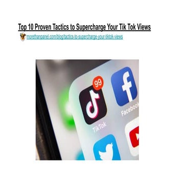 Top 10 Proven Tactics to Supercharge Your TikTok Views | PDF | Social ...