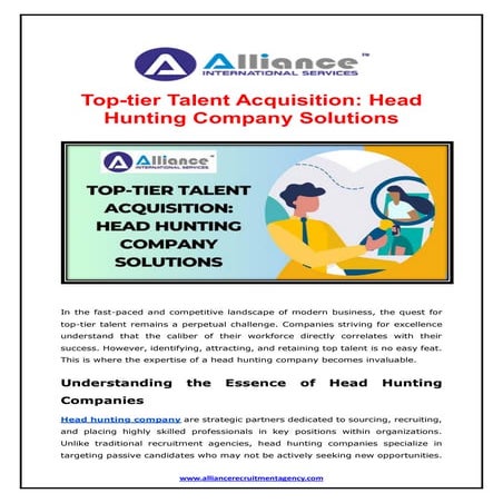 Head Hunting Recruitment - Best Practices and Tips | PDF