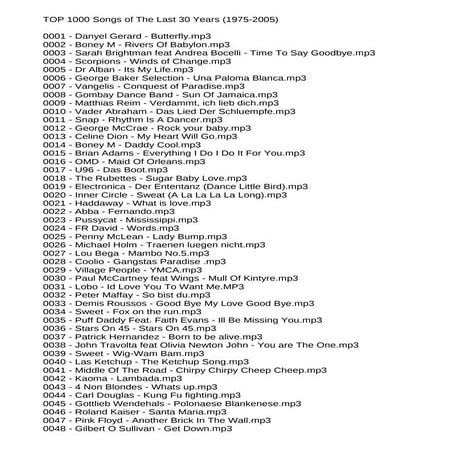 Top 1000 songs of the last 30 years | DOC