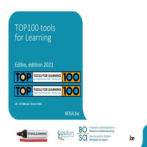 TOP100 Tools for Learning 18+25/02/2021 | PPT