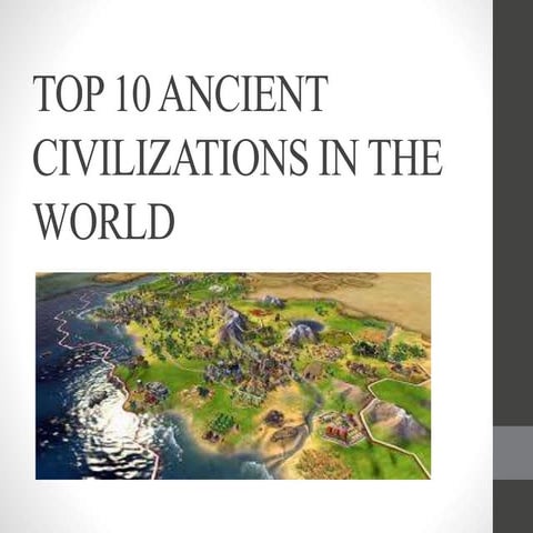 Top 10 ancient civilizations of world | PPTX