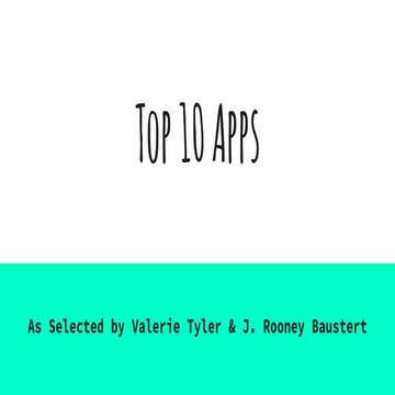Top 10 Apps | PPTX | Educational Video Games | Video Game Genres