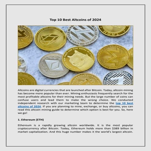 Best Altcoins of 2024 You Should Consider Invest | PDF