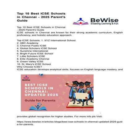 Top 10 Best ICSE Schools in Chennai - 2025 Parent's Guide.pdf