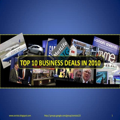 Top 10 business deals of 2010 | PPT