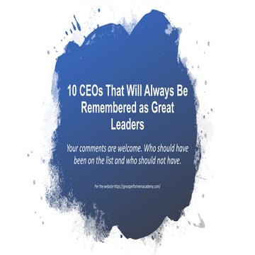 Top 10 ceos | PPTX