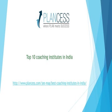 Top 10 iit jee coaching institute in India | PDF