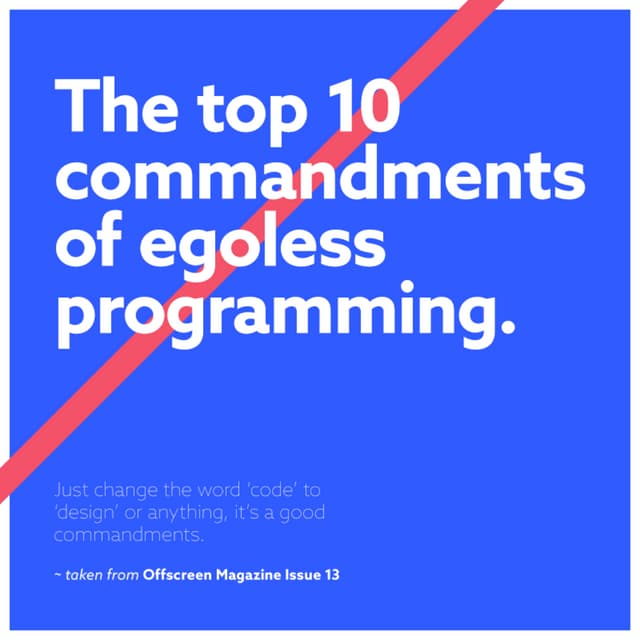 Top 10 Commandments of Egoless Programming | PDF