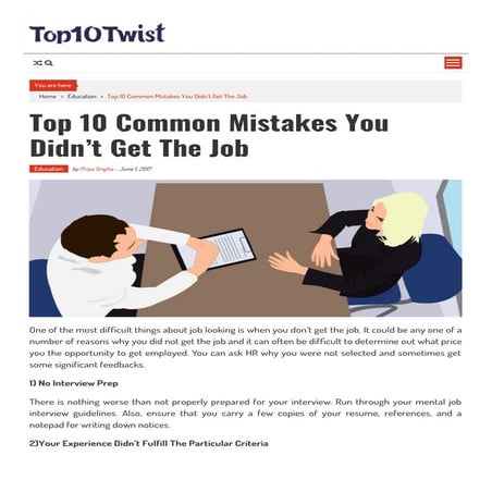 10 ways to make a bad first impression | PPT