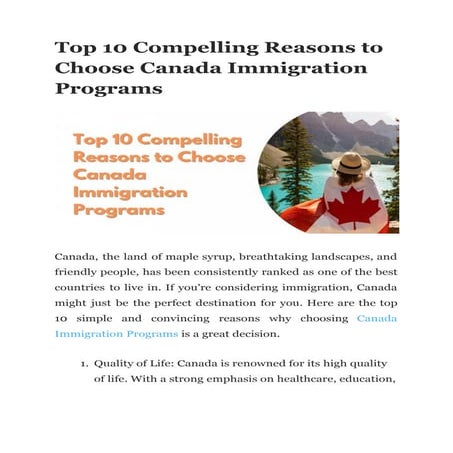 Top 10 Compelling Reasons to Choose Canada Immigration Programs.pdf